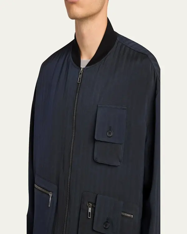 Giorgio Armani Chevron Utility Bomber Jacket