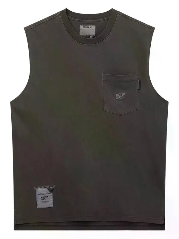 MUSIUM DIV. Sleeveless Pocket T-shirt - Grey