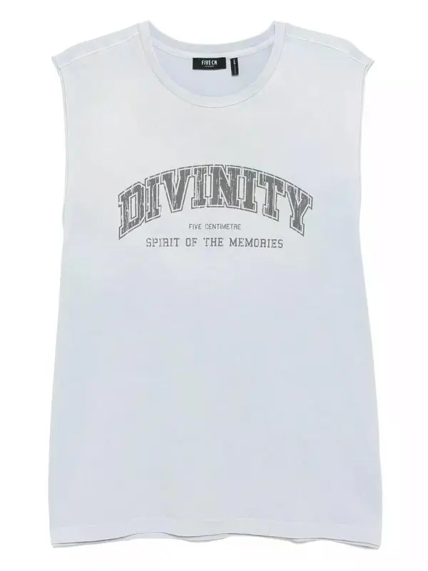 FIVE CM Logo-print Vest - Blue