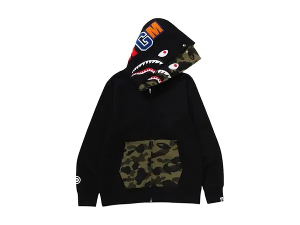 A BATHING APE 1st Camo Shark Full Zip Double Hoodie