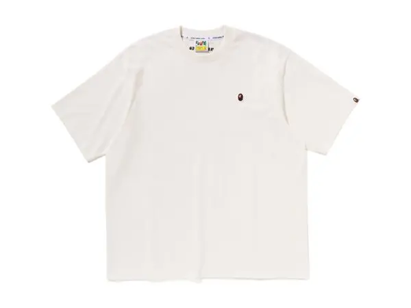 A BATHING APE One Point Relaxed Fit Tee Shirt - Ivory