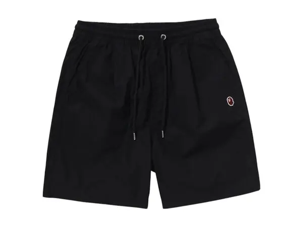 A BATHING APE One Point Twill Relaxed Fit Shorts - Black