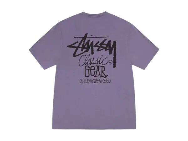 StÜssy Classic Gear Pigment Dyed Tee Shirt - Grape