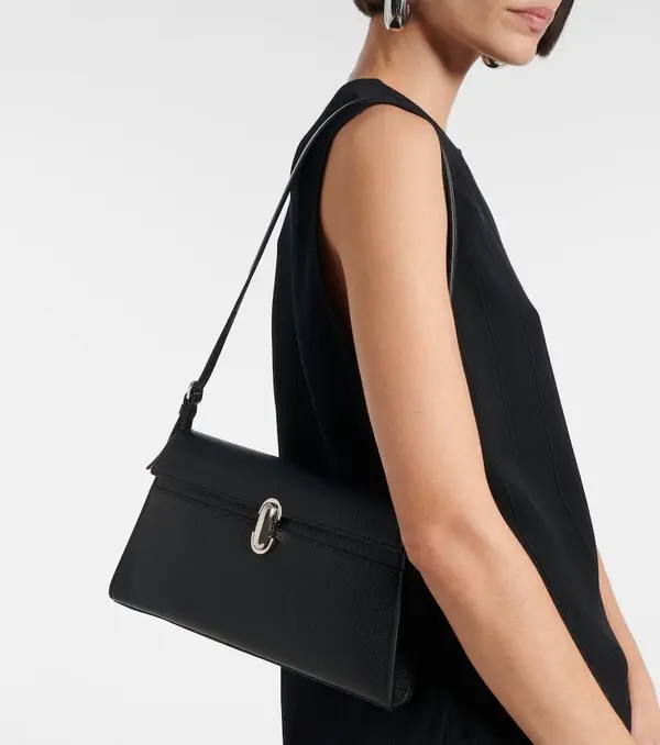 Savette Symmetry 26 Leather Shoulder Bag - Black