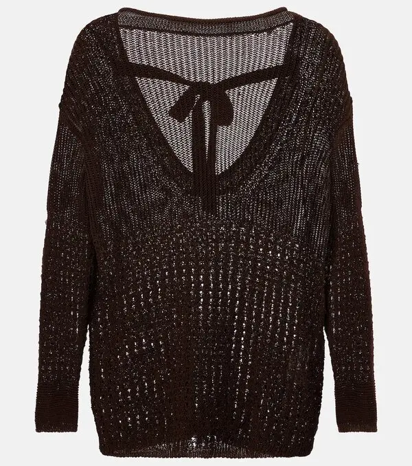 Max Mara Paggi Cotton-blend Sweater - Brown