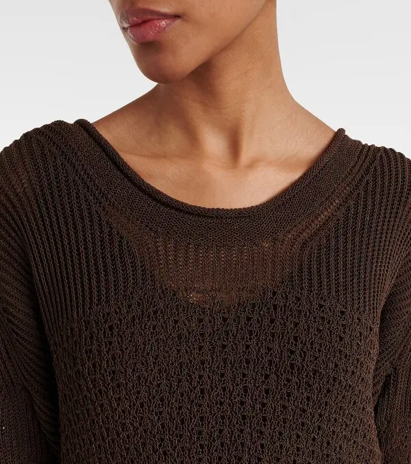 Max Mara Paggi Cotton-blend Sweater - Brown