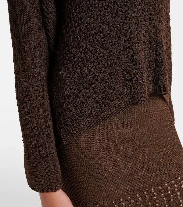 Max Mara Paggi Cotton-blend Sweater - Brown