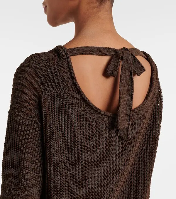 Max Mara Paggi Cotton-blend Sweater - Brown