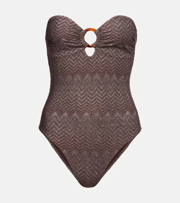 Melissa Odabash Barbuda One Piece Swimsuit - Brown