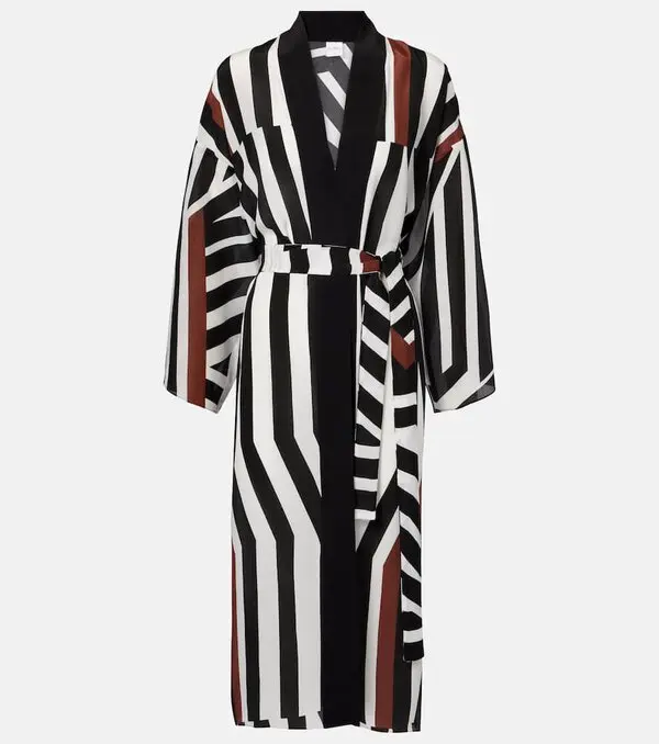Max Mara Ovatte Striped Beach Cover-up - White