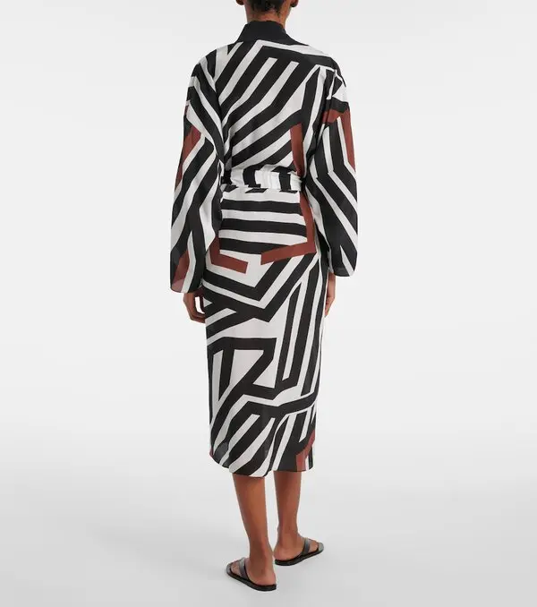 Max Mara Ovatte Striped Beach Cover-up