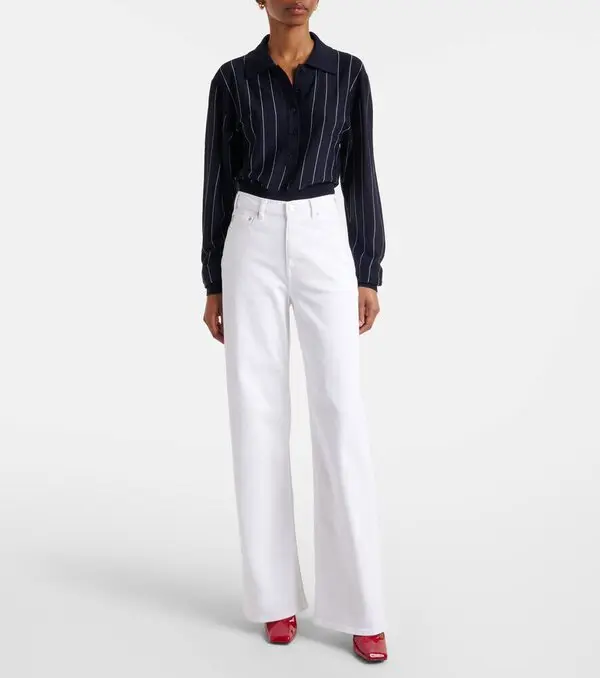 Ag Baggy Wide-leg Jeans - White