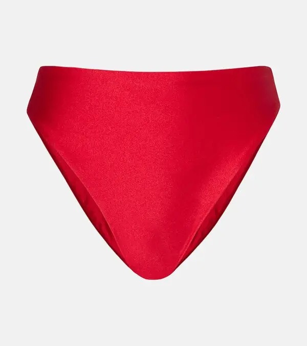 Jade Swim Incline High-rise Bikini Bottom - Red