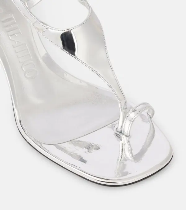 Attico Nova 65 Metallic Thong Sandals - Silver