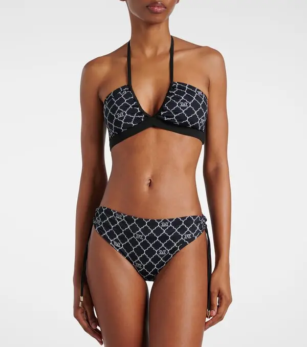 Max Mara Anna Printed Halterneck Bikini Top