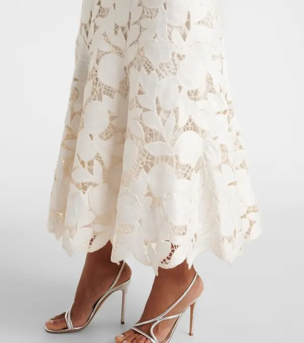 Simkhai Valetta Embroidered Midi Dress - White - 30% Off | Editorialist