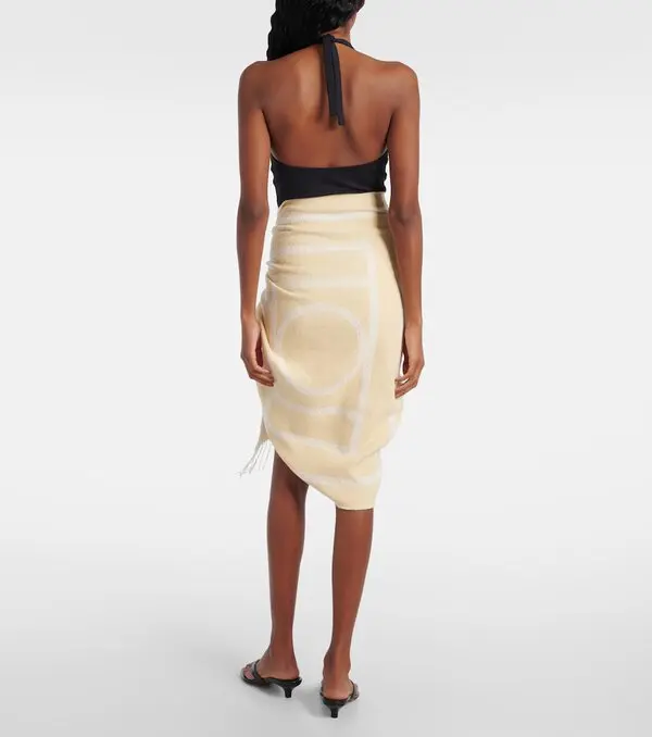TOTEME Monogram Cotton-blend Jacquard Scarf