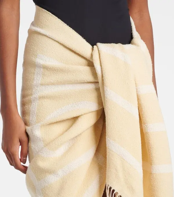 TOTEME Monogram Cotton-blend Jacquard Scarf