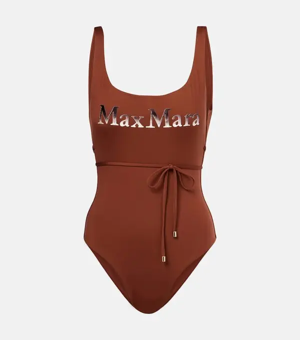 Max Mara Carisma Belted Swimsuit - Brown