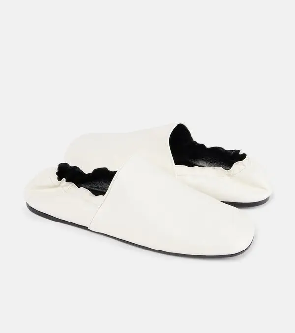 Khaite Leather Slip-on Shoes - White
