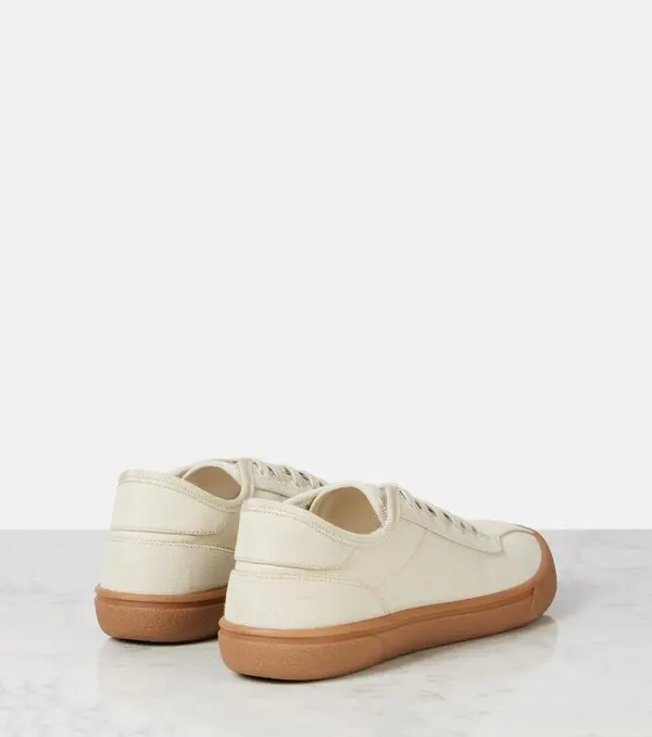 THE ROW Canvas Lace-up Sneakers - White