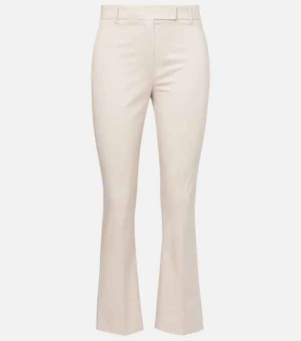Max Mara Felice Wide-leg Cotton-blend Pants - Beige