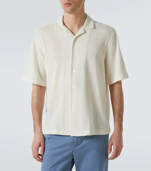 LARDINI Striped Bowling Shirt