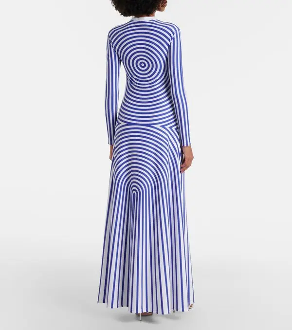 JEAN PAUL GAULTIER Printed Jersey Maxi Dress - White
