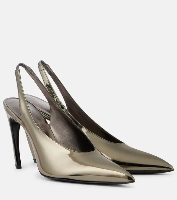 Attico Viper 95 Slingback Pumps - Grey