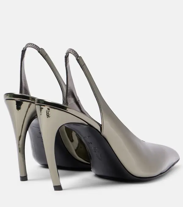 Attico Viper 95 Slingback Pumps - Grey
