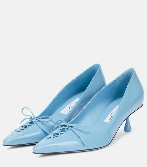 JIMMY CHOO Scarlett 50 Patent Leather Pumps - Blue
