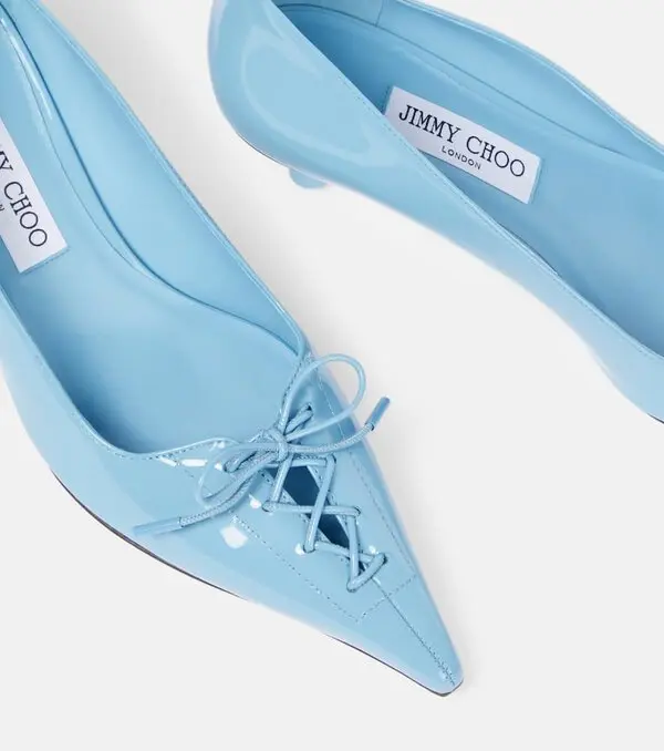 JIMMY CHOO Scarlett 50 Patent Leather Pumps - Blue