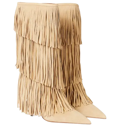 Paris Texas Jessie 75 Fringed Suede Boots