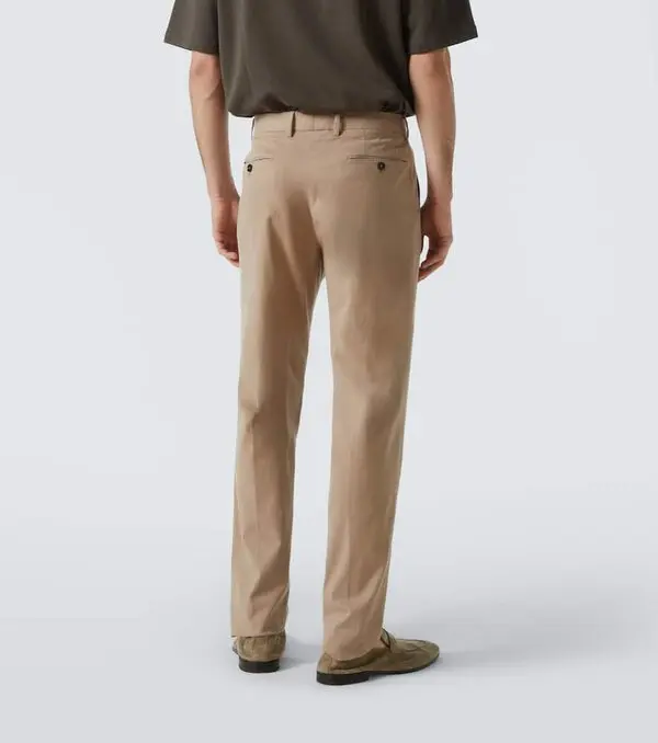 Zegna Cotton-blend Slim Pants