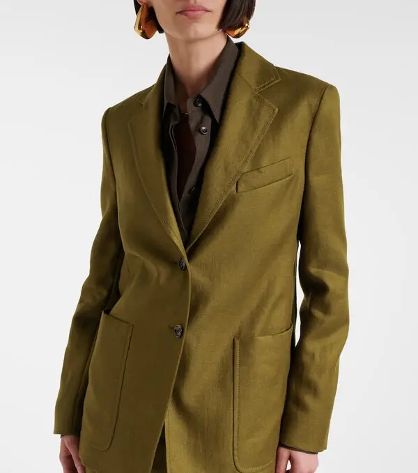 Max Mara Guglia Linen Blazer - Brown