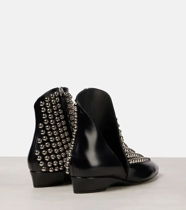 Alaïa Studded Leather Ankle Boots