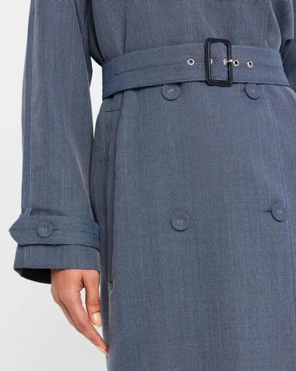Proenza Schouler White Label Sakia Wool Melange Trench Coat