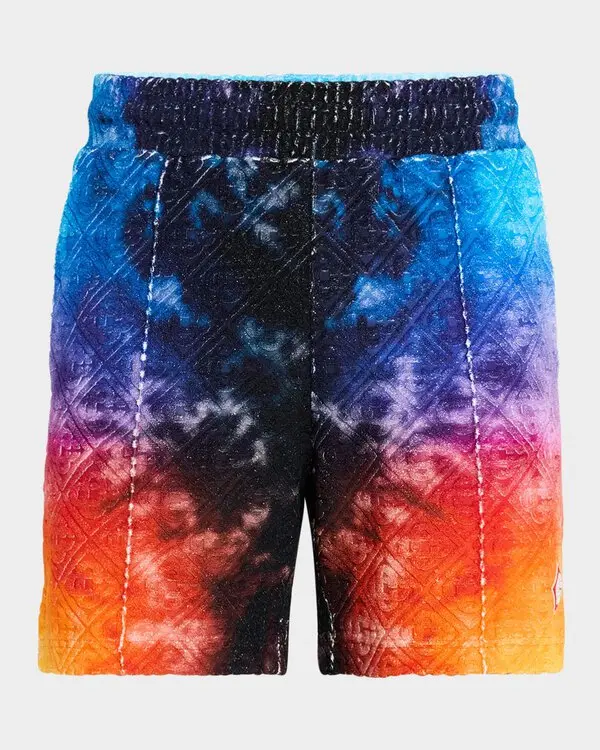 Casablanca Gradient Monogram Toweling Shorts - Tie Dye