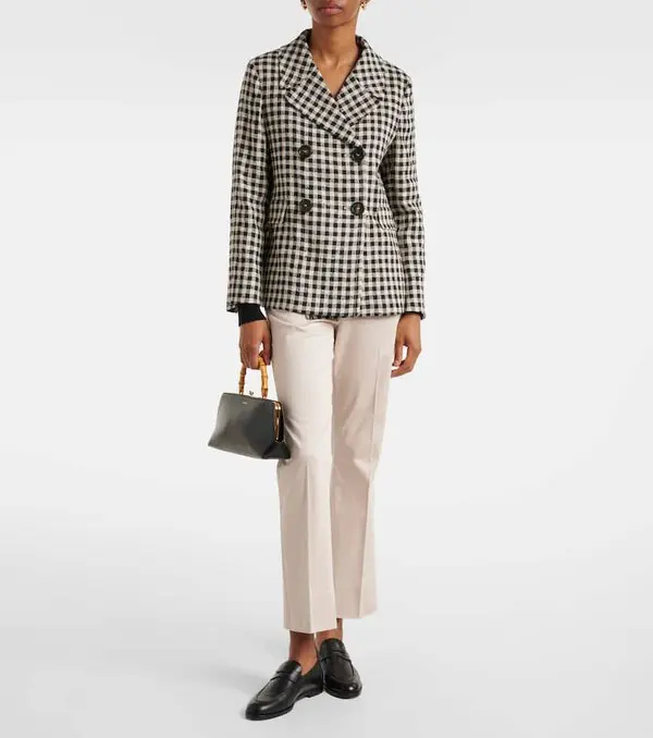 Max Mara Felice Cotton-blend Wide-leg Trousers