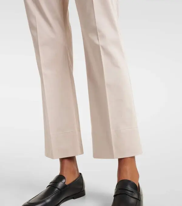 Max Mara Felice Cotton-blend Wide-leg Trousers