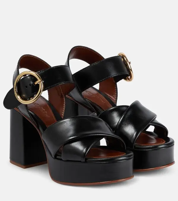 See By Chloé Lyna Satin Platform Sandals