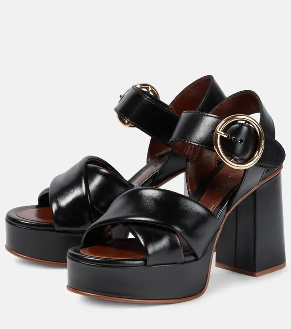 See By Chloé Lyna Satin Platform Sandals