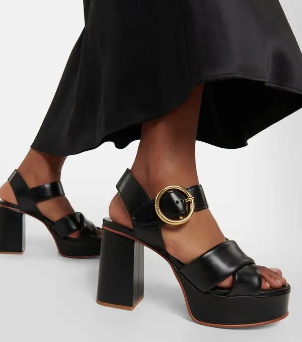 See By Chloé Lyna Satin Platform Sandals