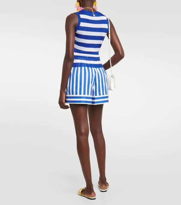 Dolce & Gabbana Ribbed-knit Striped Tank Top