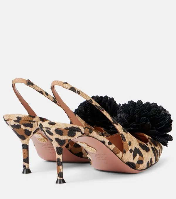 AQUAZZURA Couturier 65 Raffia Slingback Pumps