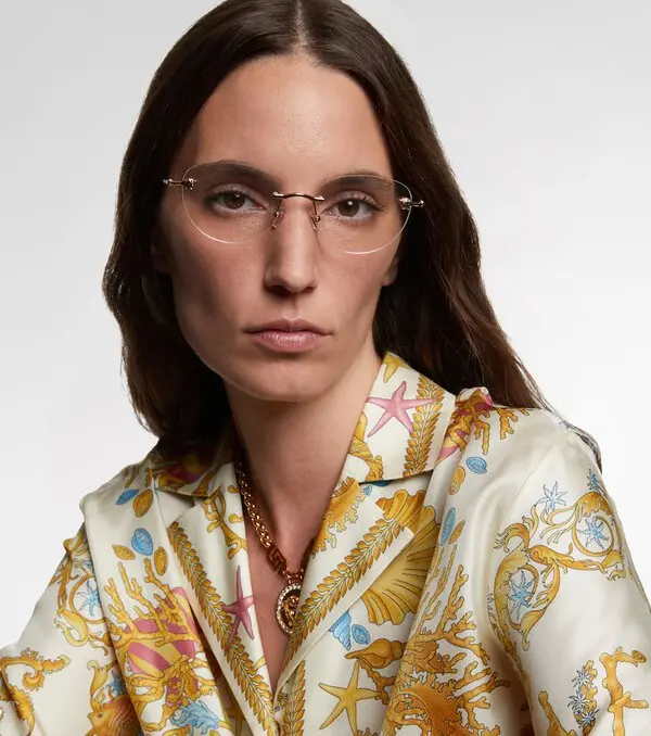 Versace Round Frame Glasses
