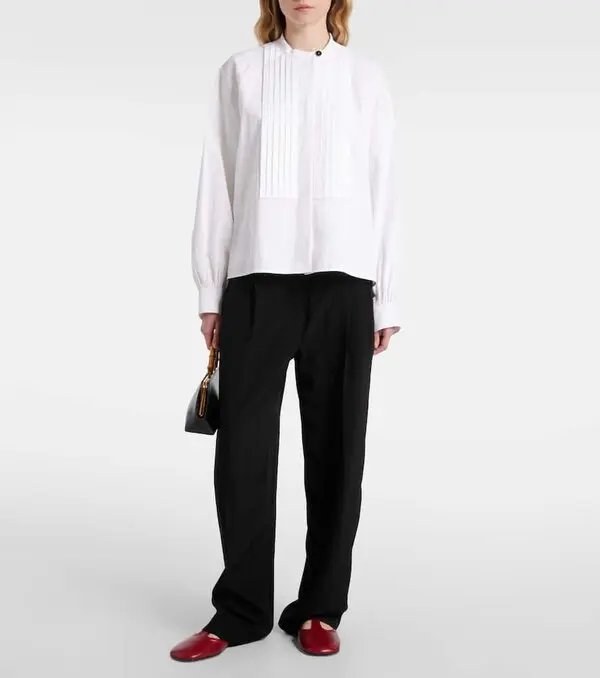 JIL SANDER Leather T-bar Flats