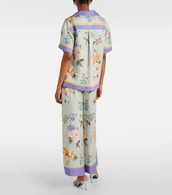 SELF-PORTRAIT Floral Twill Shirt