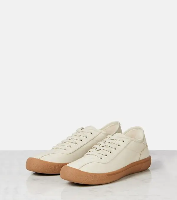 THE ROW Canvas Lace-up Sneakers - White