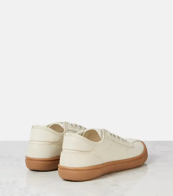 THE ROW Canvas Lace-up Sneakers - White